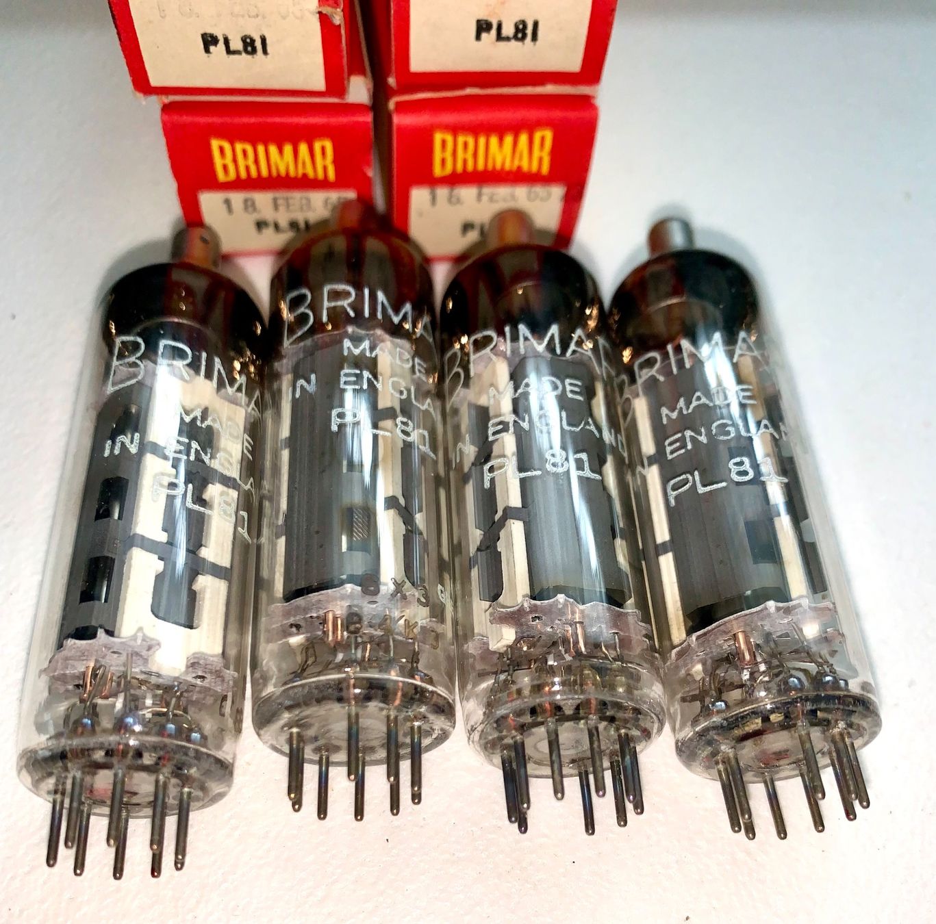 4 Röhren / Radioröhren PL81, NOS, BRIMAR (Neu (gemäss Beschreibung)) in ...