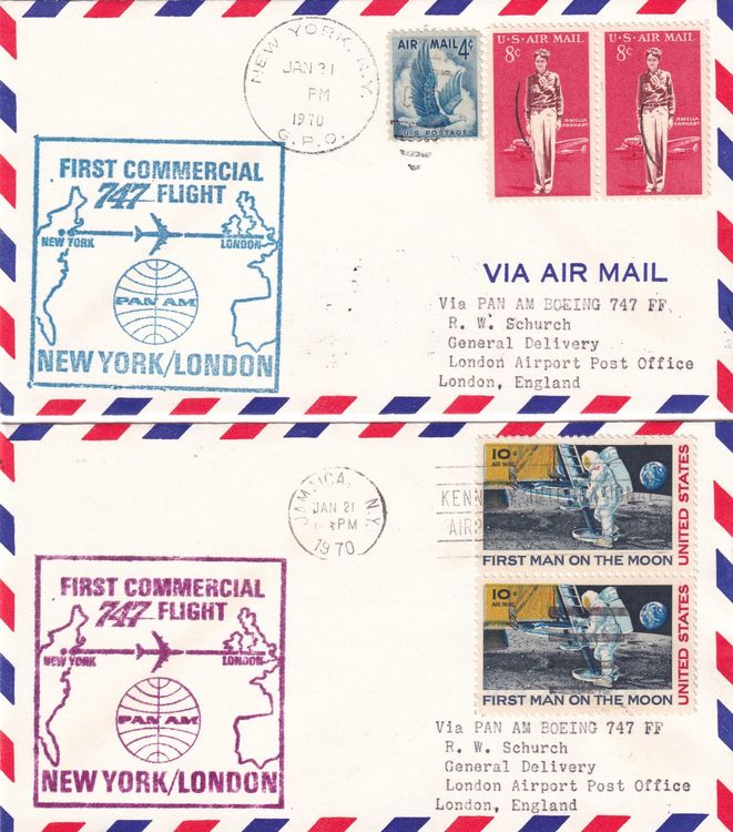 Flugpost First commercial flight New York-London (Gebraucht) in ...