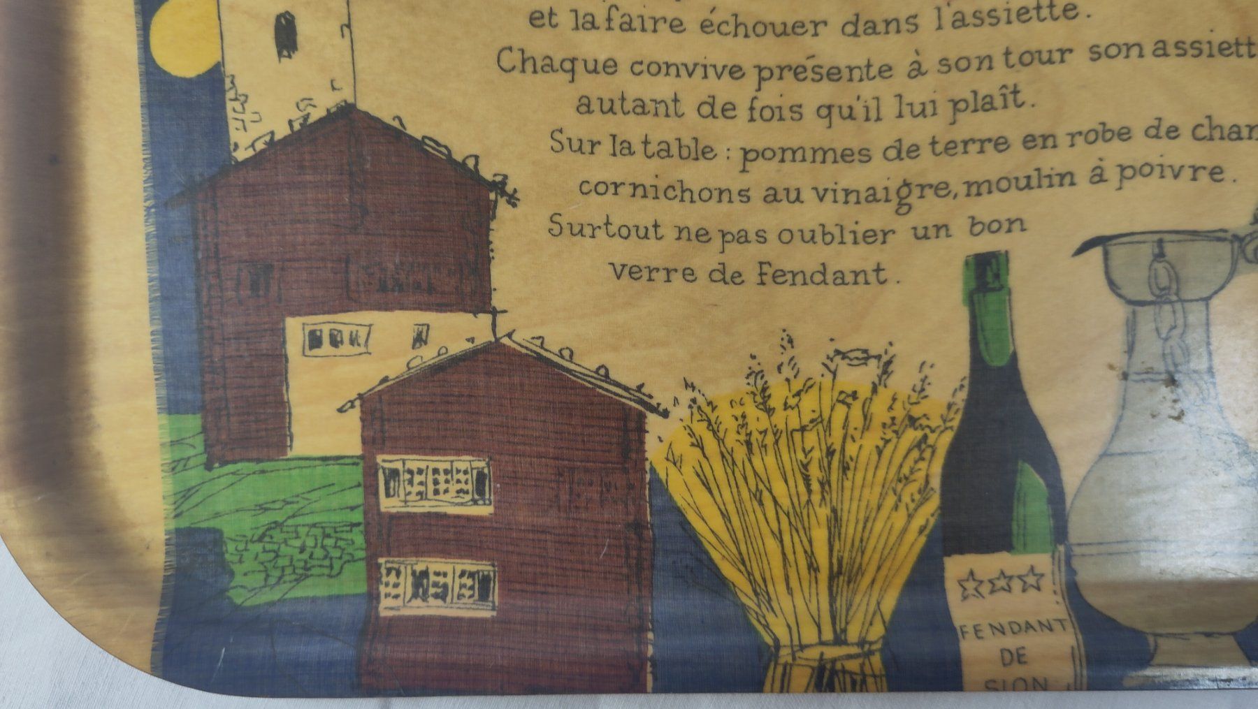 Rare plateau vintage Suisse "Raclette Valaisanne" (D'occasion) à Botyre ...