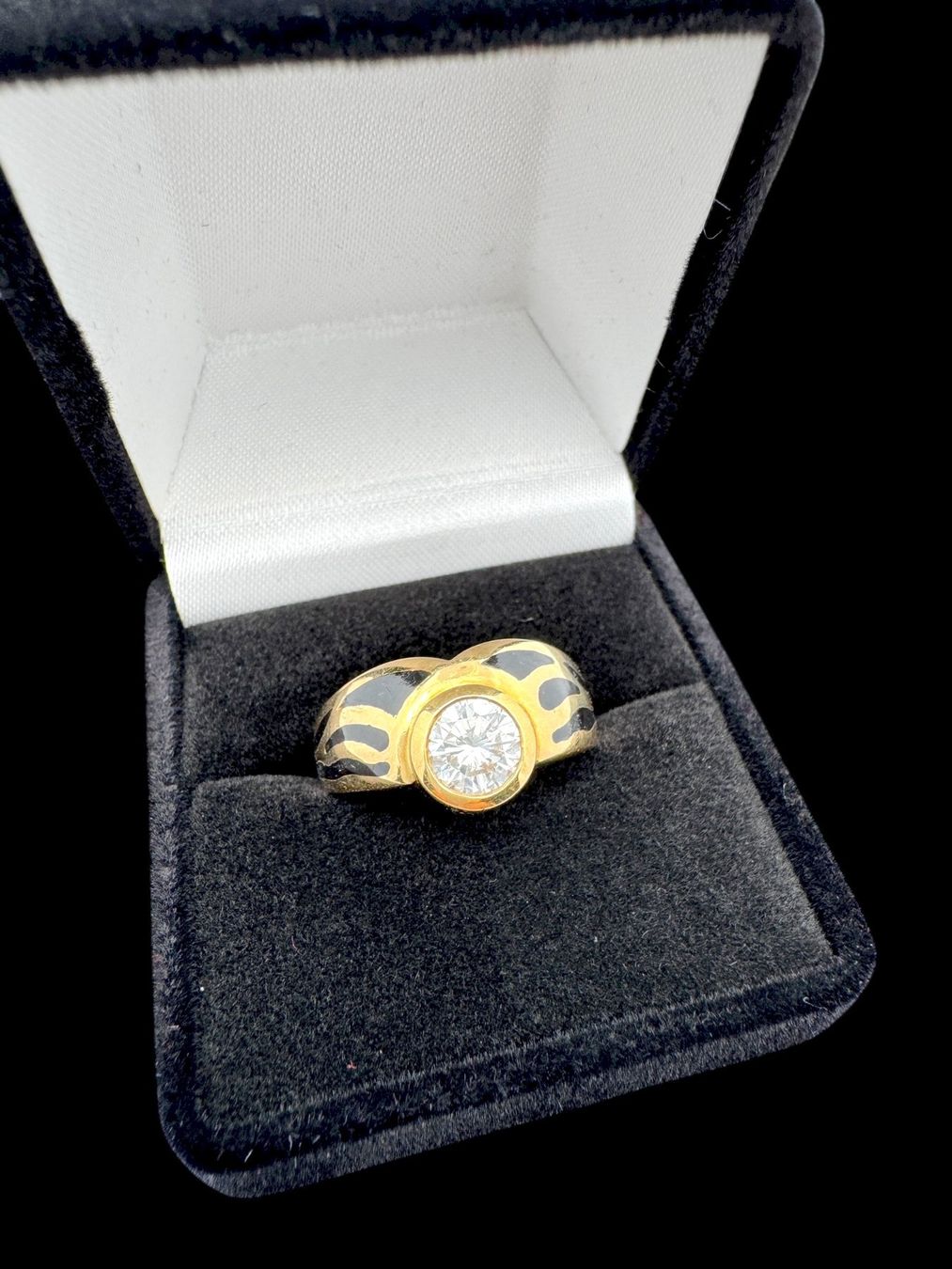 Safari Diamant 0.8c Ring Zebra 18k GG Gr 55 *S1995 (Gebraucht) in ...