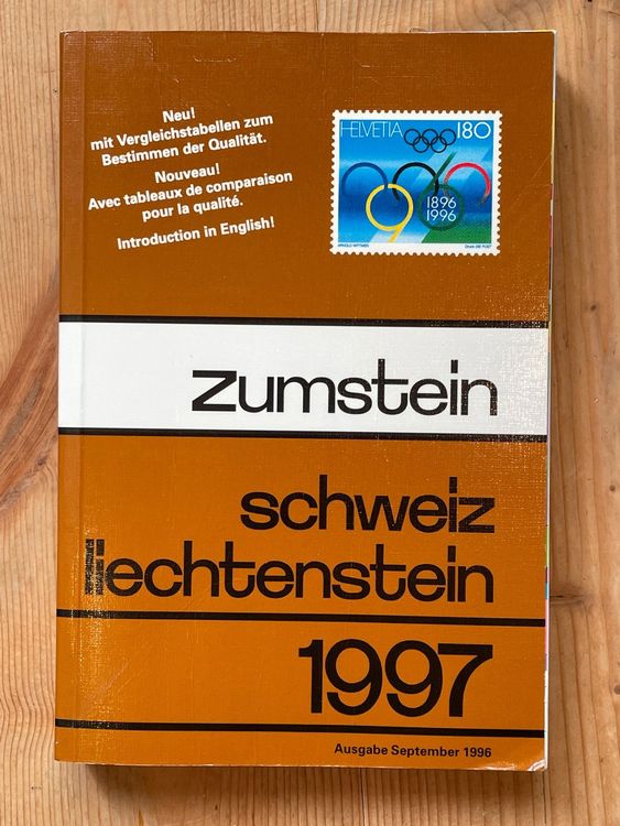 ZUMSTEIN Katalog Schweiz / Liechtenstein 1997 (Gebraucht) in Frasnacht für CHF 5 – mit Lieferung ...
