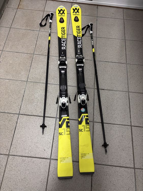 Völkl Racetiger SC 170 + Stöcke, top Zustand! (Gebraucht) in Hergiswil ...