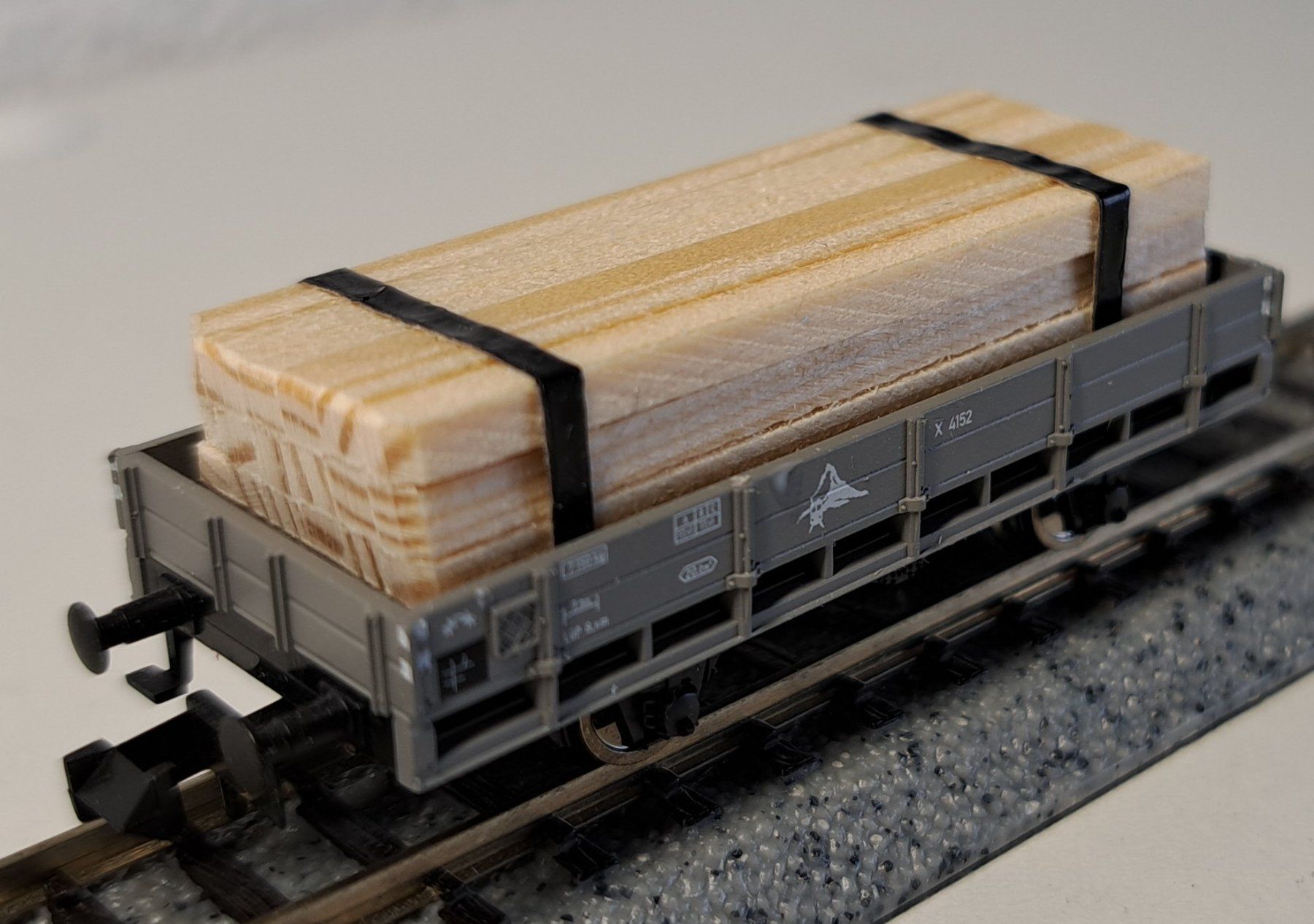 Zermatt Bahn Güterwagen mit Echtholz N Fleischmann ohne OVP (Gebraucht ...