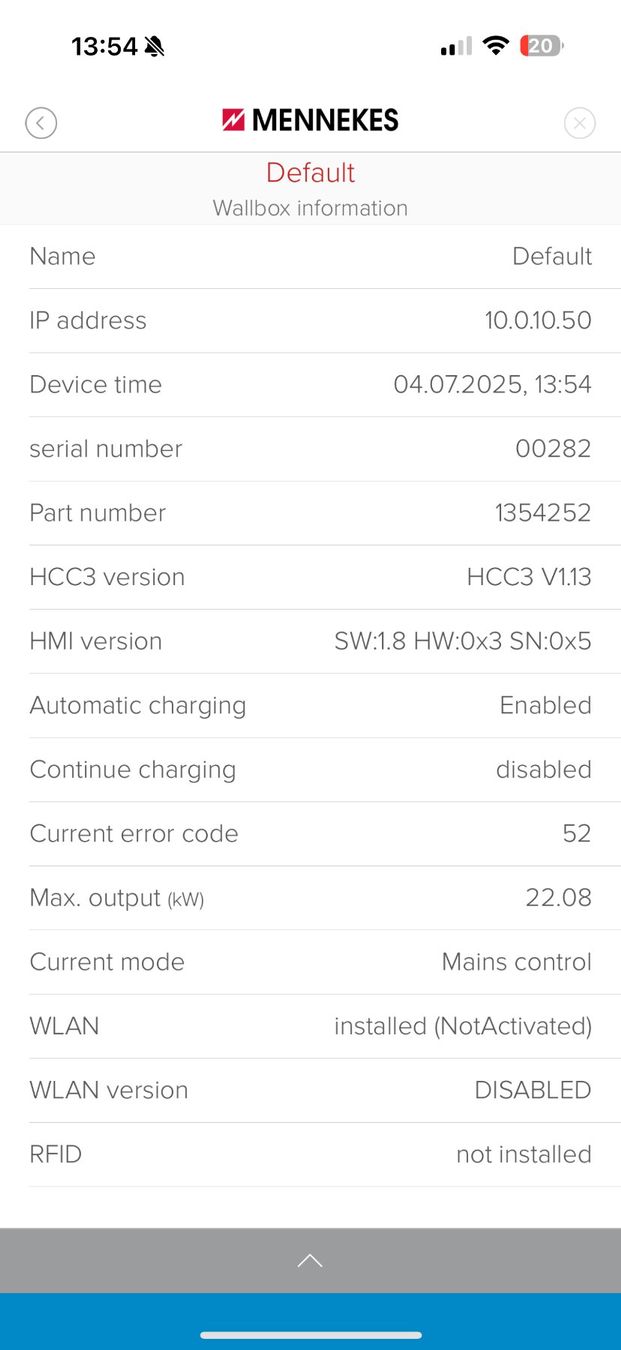 Charge station Mennekes ARMTRON Premium Xtra 32A (Défectueux) à Founex ...