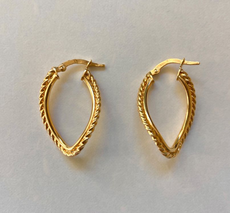 14 Karat massives Gelbgold neue Creolen-Ohrringe (Neu und originalverpackt) in Wallisellen für ...