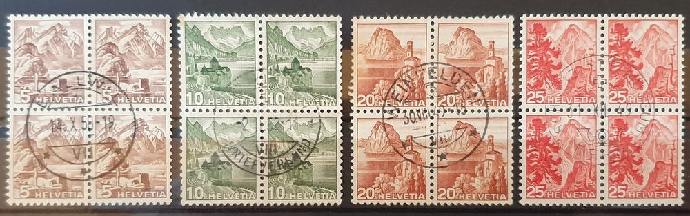 Freimarken Landschaftsbilder 1948 Viererblöcke | Kaufen auf Ricardo