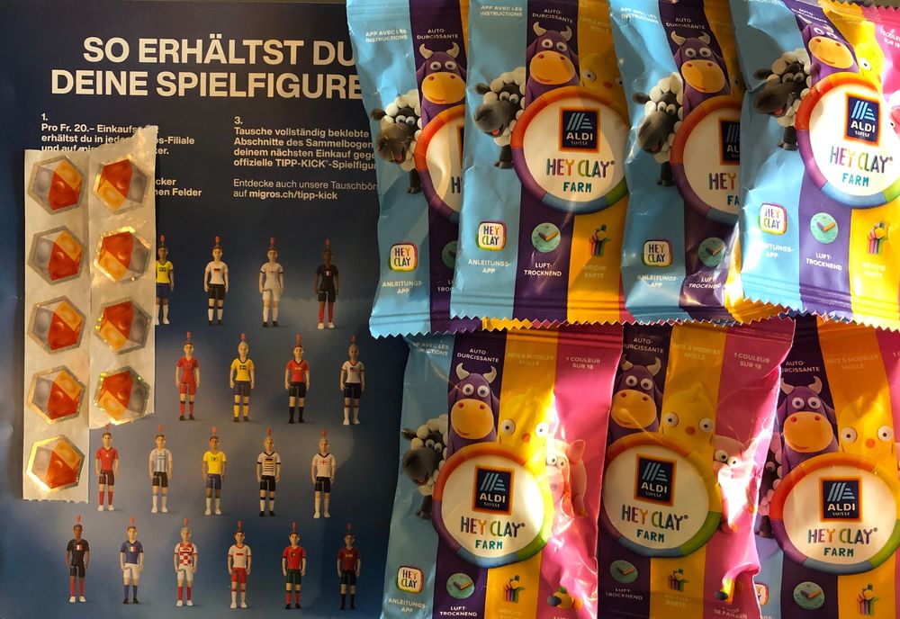 Migros Tipp-Kick Mania 9 Sticker + 7 Hey Clay Farm (Neu und ...