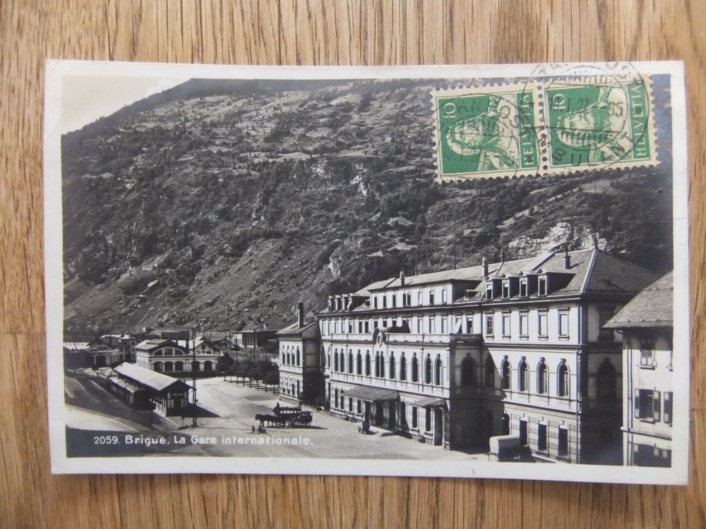 Bahnhof Brig Bahnhof BVZ + FO Linie Postkutsche 19.1.1927 (Gebraucht) in St. Niklaus VS für CHF ...