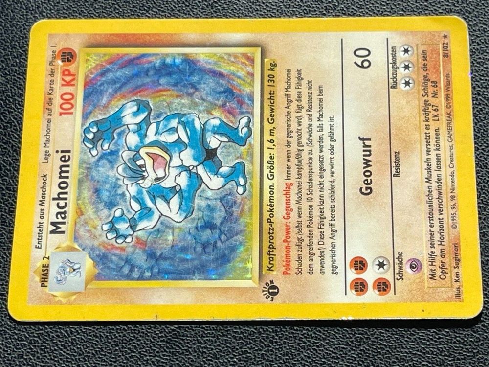 Machomei 8/102 Holo Rare Pokémon Base Set 1st. Edition | Kaufen auf Ricardo