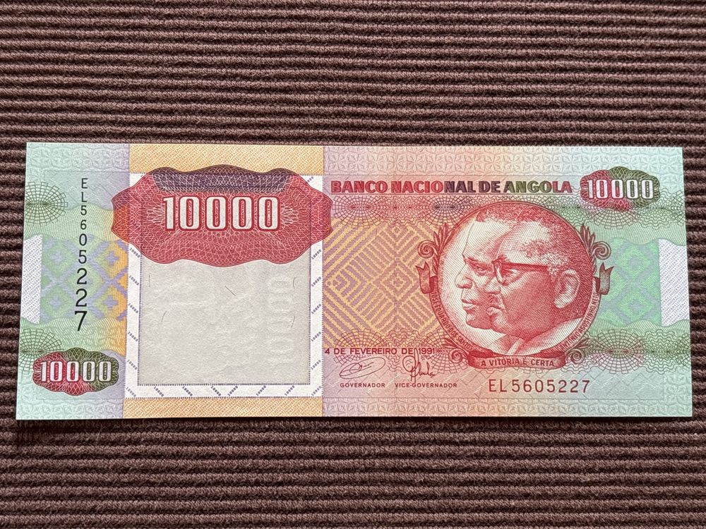 Angola 10000 Kwanza 1991 Banknote unc (Neu (gemäss Beschreibung)) in ...