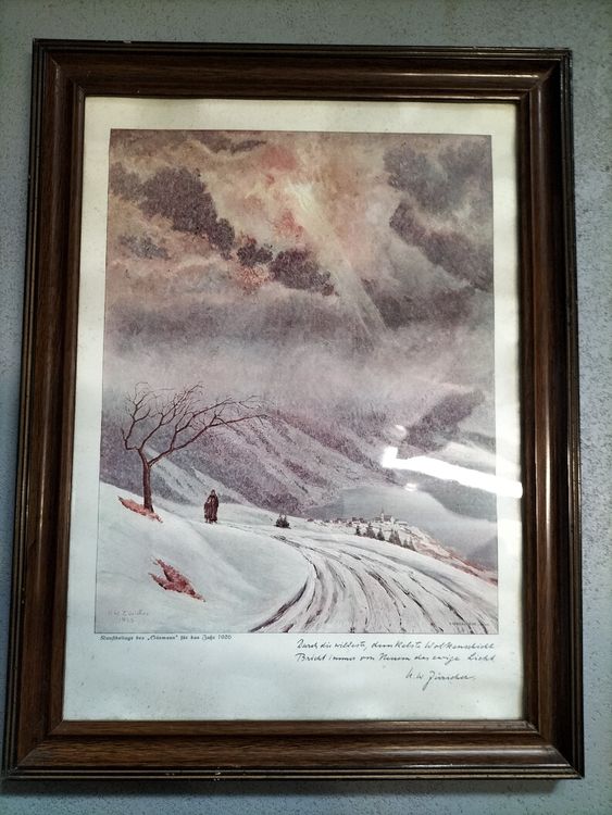 Bild gerahmt, Kunstbeilage 1926, signiert von K.W. Zürcher (Gebraucht ...