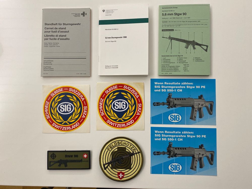 Lot Sturmgewehr 90 Reglement Patches Sticker | Kaufen auf Ricardo