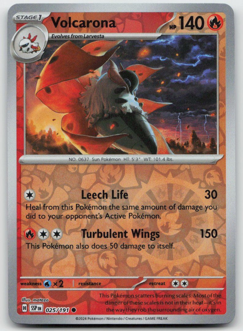 Pokemon Volcarona Reverse 025/191 SSP EN 2024 (Usato) a Lugano per CHF ...