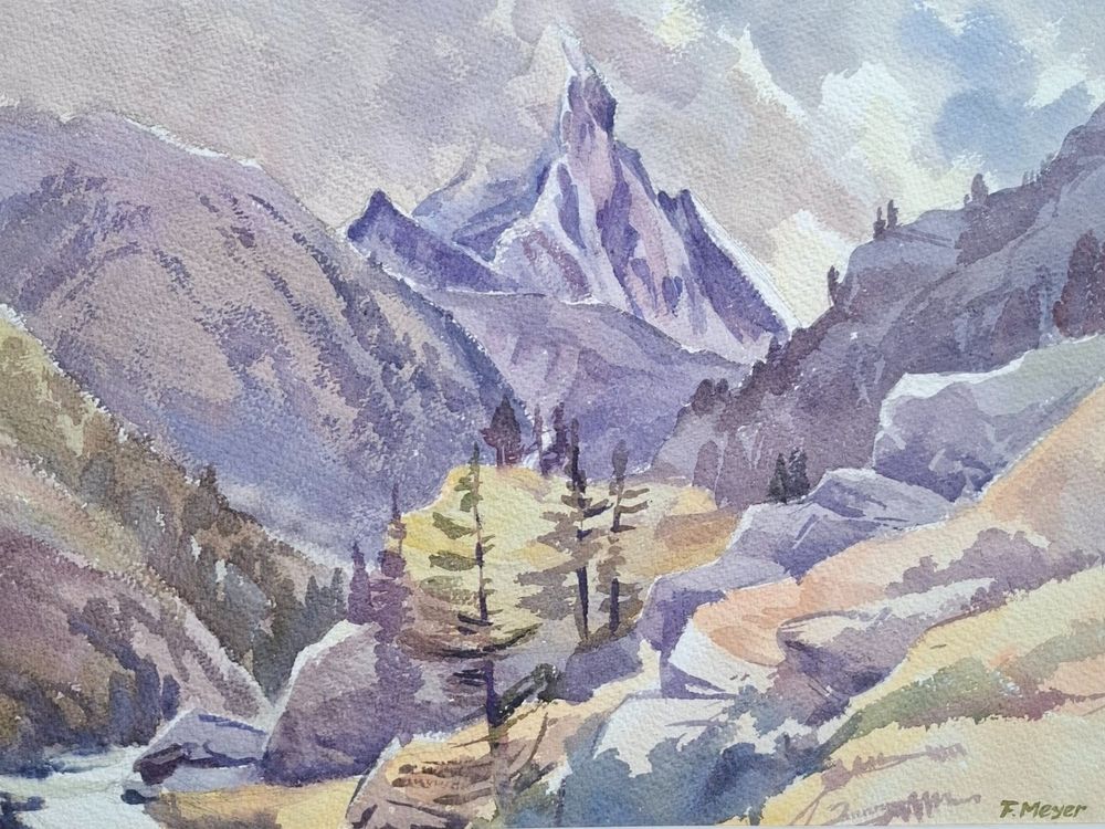 Aquarell Ferdinand Meyer-Streiff Zermatt Matterhorn1964 | Kaufen auf Ricardo