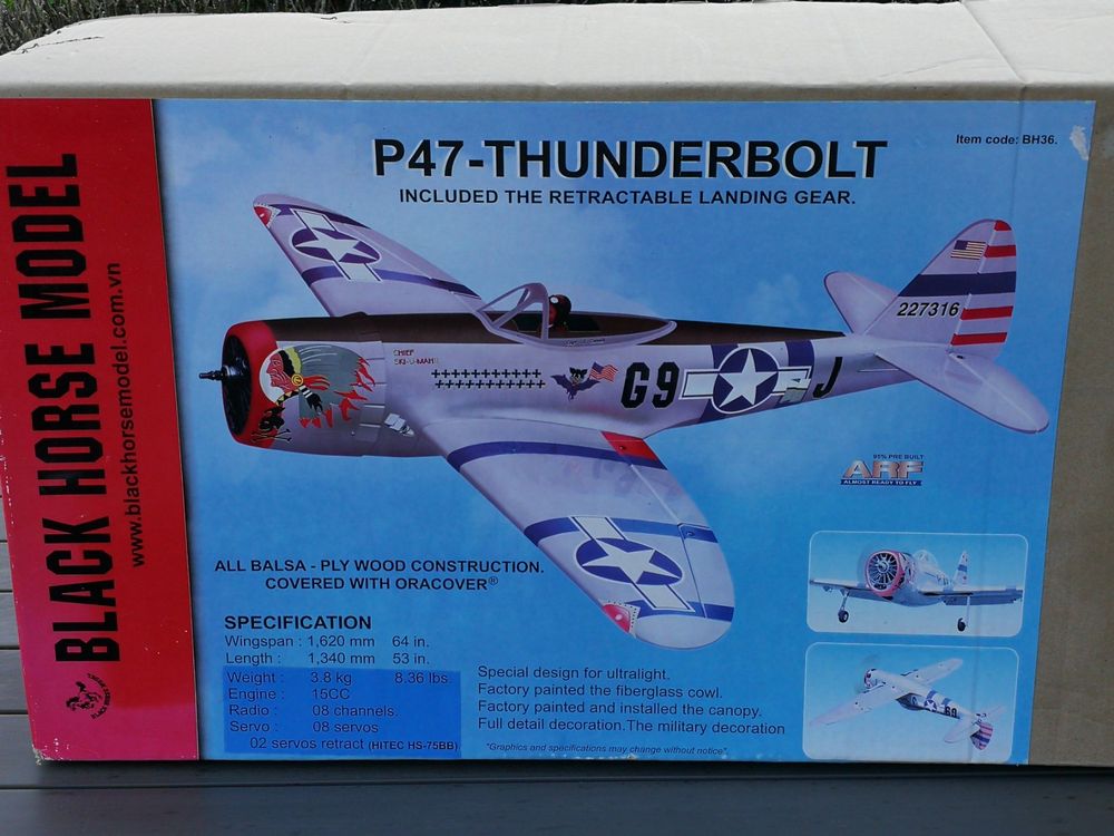 Modellflugzeug Bausatz ARF Thunderbolt P47 (Neu und originalverpackt) in Walkringen für CHF 250 ...