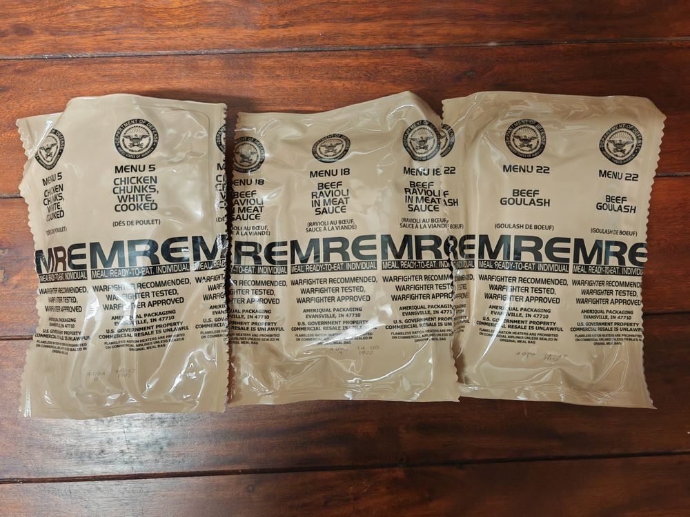 Original US Army Ration MRE 3 Stück! Insp. Date 2027 (Neu und ...