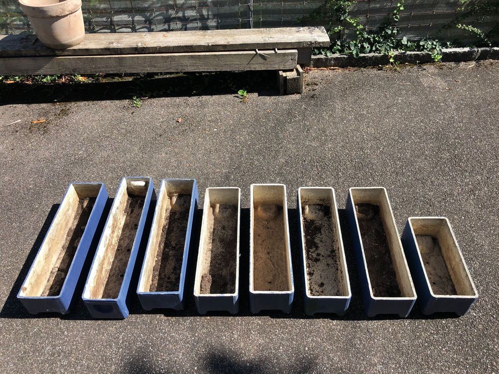 8 Eternit Blumenkisten, Balkontröge, Blumentröge ab 1.- !!! | Kaufen ...