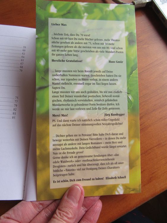 Heb Sorg von Max Rüeger mit Autogramm des Autors (Gebraucht) in Wattwil ...