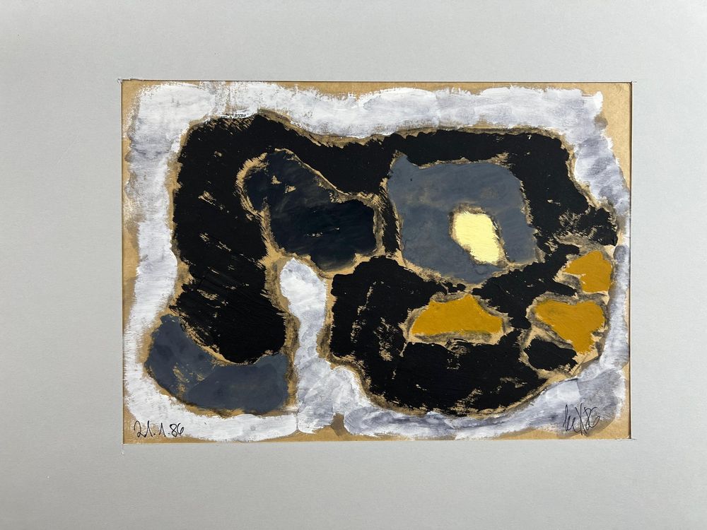 Alfons J. Keller (1924 -2003) Abstrakte Mischtechnik Gemälde (Gebraucht) in Neuhausen am ...