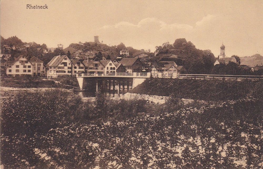 Rheineck (SG) Dorfteil mit Brücke. 1935 | Kaufen auf Ricardo