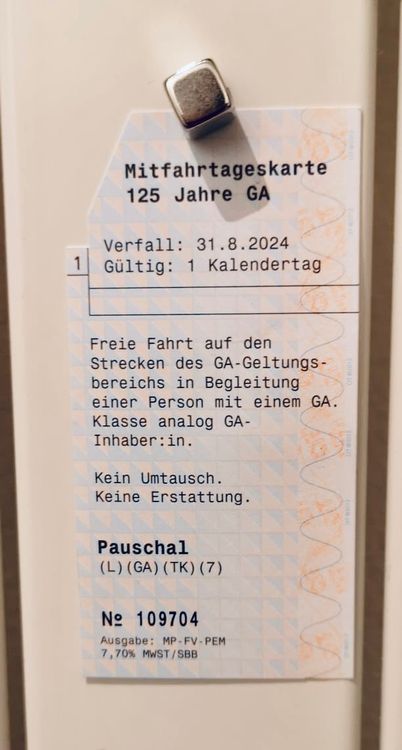 Mitfahrkarte GA SBB | Kaufen auf Ricardo