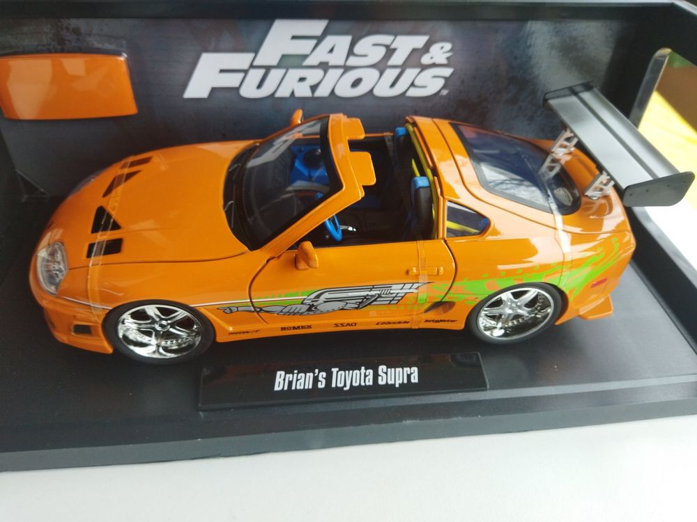Brian's Toyota Supra orange F&F7 von Jada Toys die Cast 1/18 | Kaufen ...