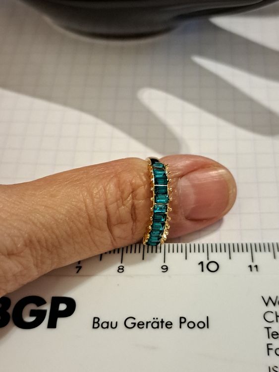 bague plaquée or jaune pierre zircon 55 solide neuve (Neuf (Voir ...