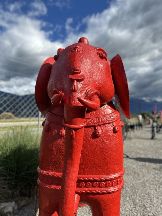 Eléphant rouge XXL 🐘 220cm * 240cm - Roter Elefant XXL 🐘 (Neu (gemäss ...