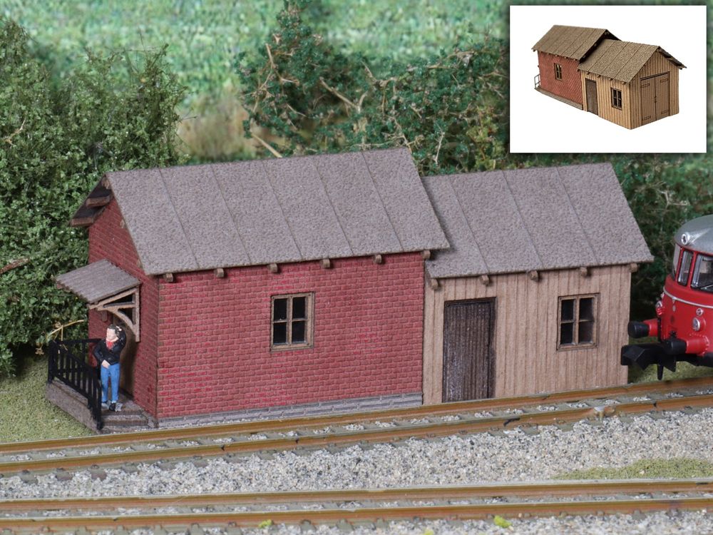 Modellbahn Union N-B00179 Streckenhäuschen - Geräteschuppen (Nuovo e ...