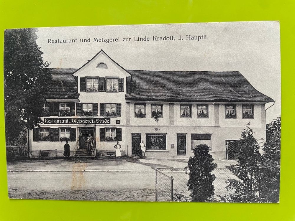 RESTAURANT UND METZGEREI ZUR LINDE KRADOLF IM JAHRE 1 9 2 5 (Gebraucht ...