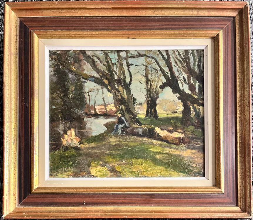 Jean Lafon - Landschaft Ölgemälde mit Personen (Gebraucht) in Root für CHF 39 – mit Lieferung ...