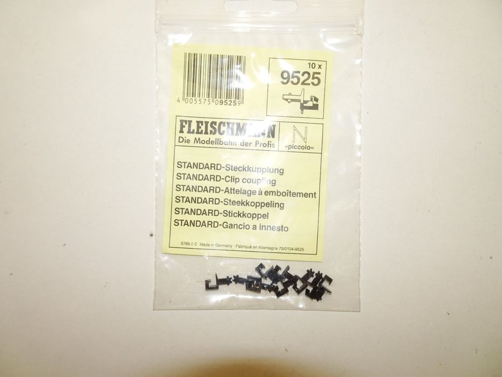 9 Fleischmann Standard Kupplungen Steckkupplung Spur N 9525 (Neu ...