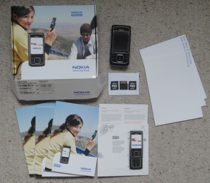 Nokia 6288 Slider-Handy mit Zubehör, OVP | Kaufen auf Ricardo