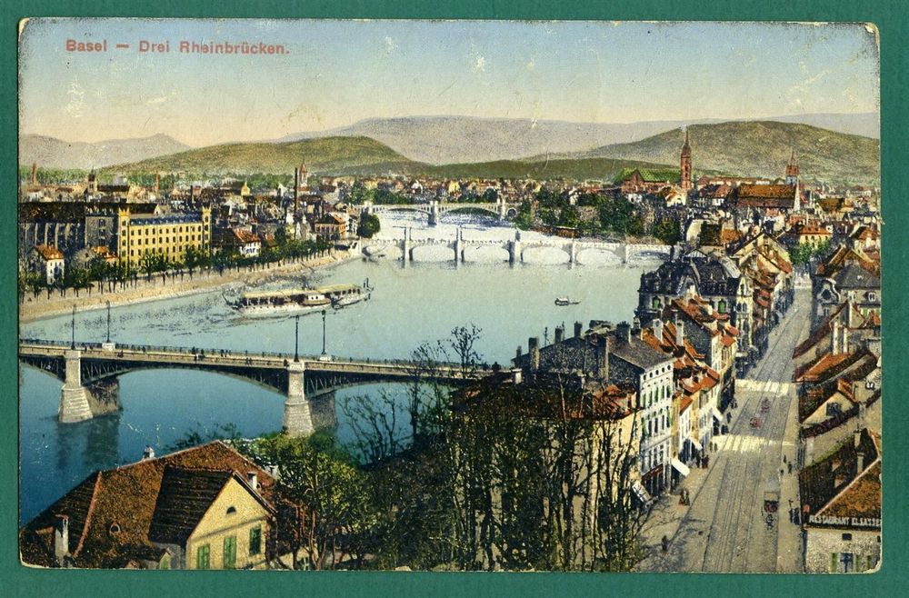Basel, Drei Rheinbrücken, 1912 (Gebraucht) in Sargans für CHF 1 – mit Lieferung auf Ricardo kaufen