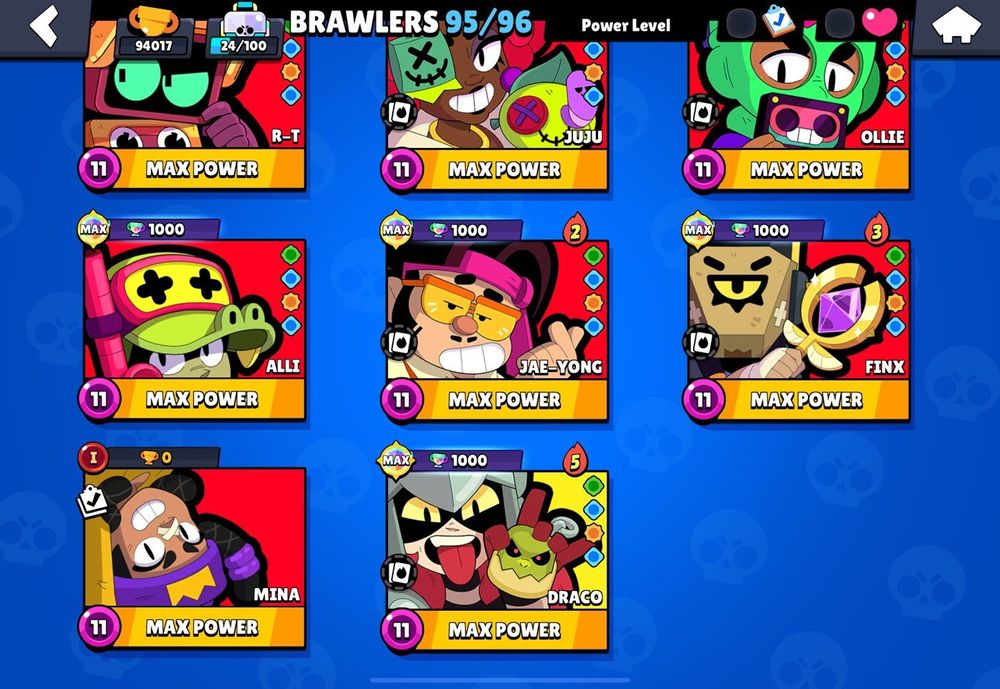 Brawl Stars Account -79x R35 - All Maxed - Rarest Skins (Neu und ...