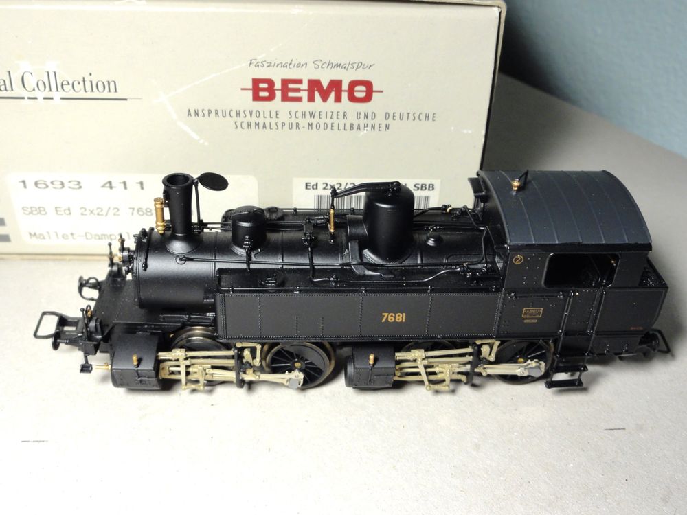 BEMO MetalCollection H0/DC - SBB 7681 Ed 2x2/2 Mallet Lok (Gebraucht ...