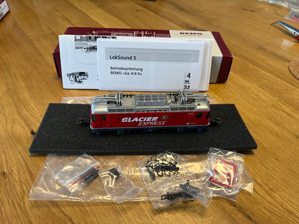 Bemo 1458 183 RhB Ge 4/4 II Glacier-Express H0 3L Sound M4 (Gebraucht) in St. Gallenkappel für ...