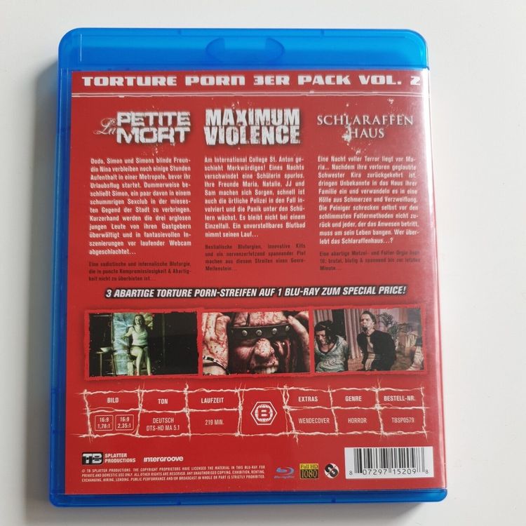 NEU/OVP: Torture Horror Film 3er Collection bluray RAR ab 18 (Neu und ...