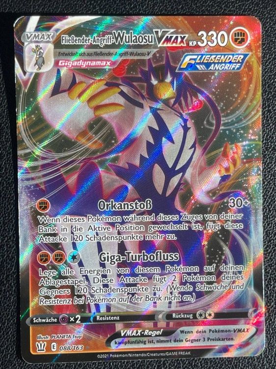 Wulaosu VMAX 88/163 Full Art Pokémon S&S Battle Styles (Neu (gemäss ...