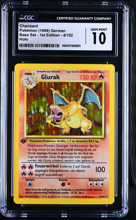 POKEMON GLURAK CGC 10 1ST EDITION 1999 Deutsch 🔥POP 43🔥 (D'occasion) à Domat/Ems pour CHF 4999 ...