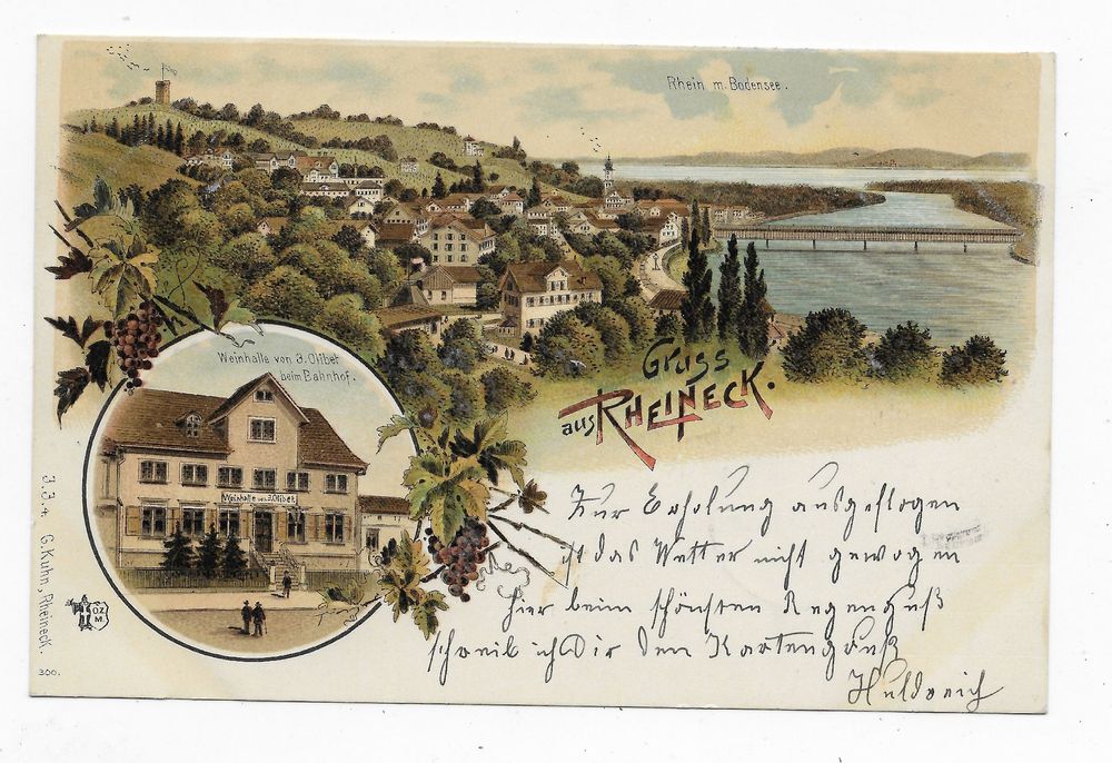 Litho, Gruss aus Rheineck um 1901 | Kaufen auf Ricardo