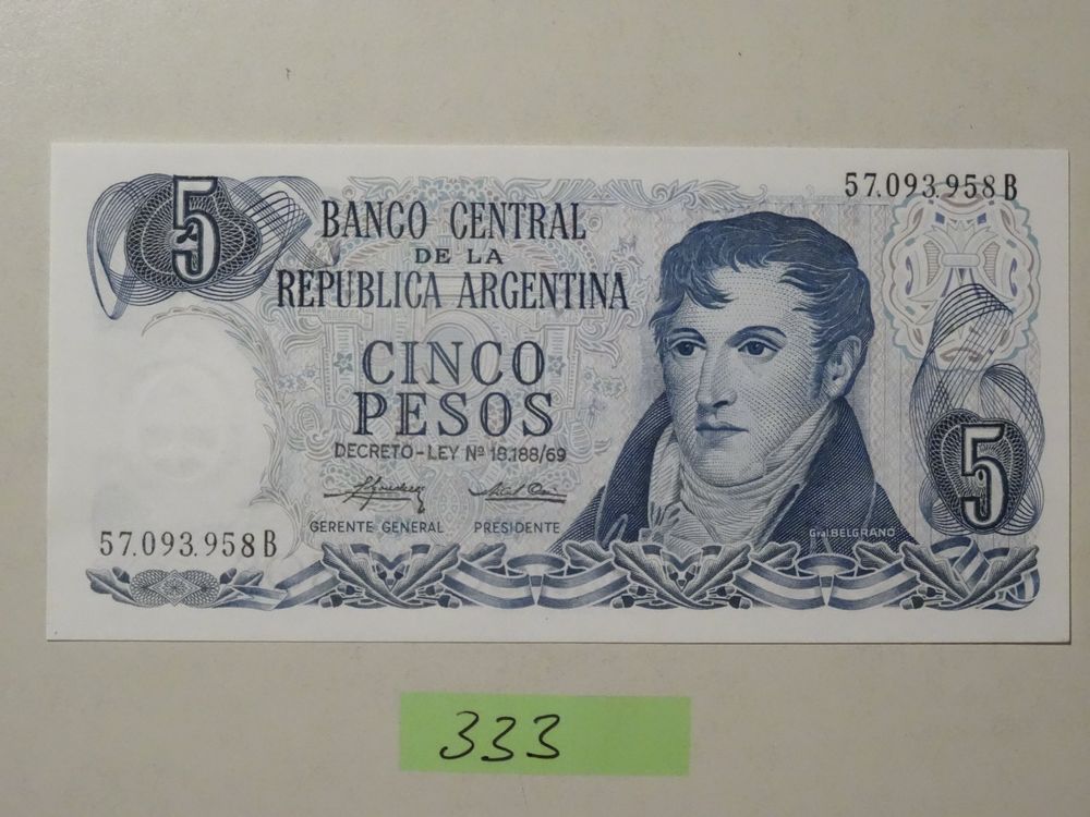 Cinco Pesos Banco Central De La Republica Argentina | Kaufen auf Ricardo