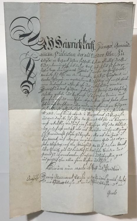 Antike Handgeschriebene Brief aus 1871 | Kaufen auf Ricardo