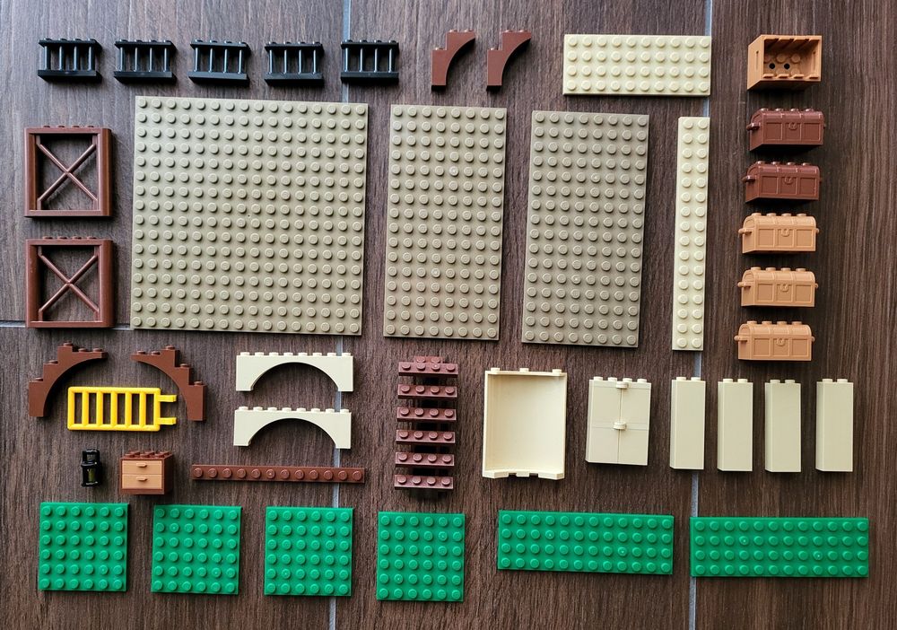 Lego Platte Gross Braun Western Grün Stützen Schatztruhe Mix | Kaufen ...
