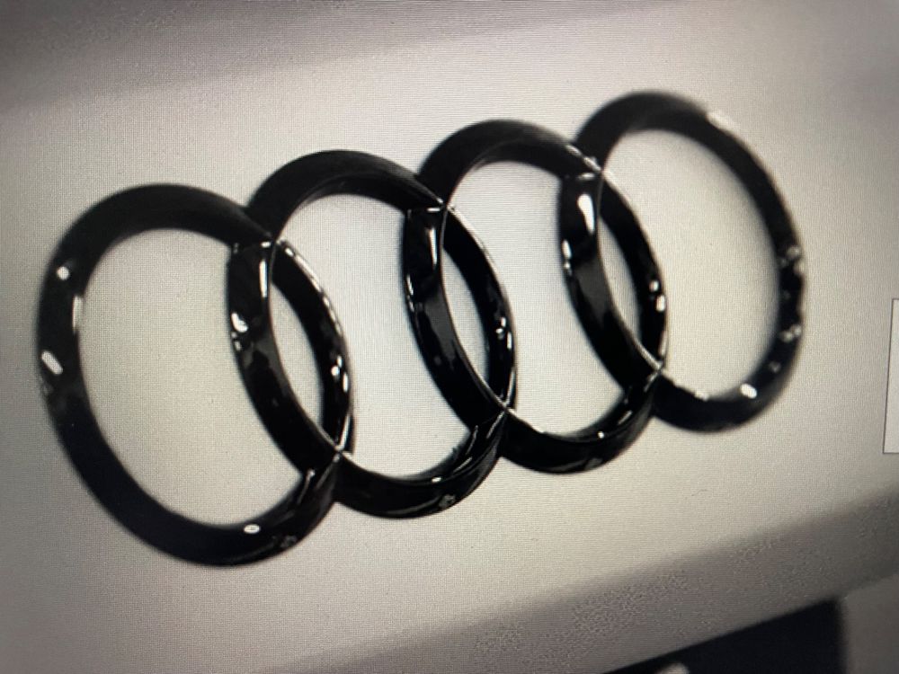 Audi Ringe Logo Emblem Kühlergrill oder Heck schwarz (Neu und ...