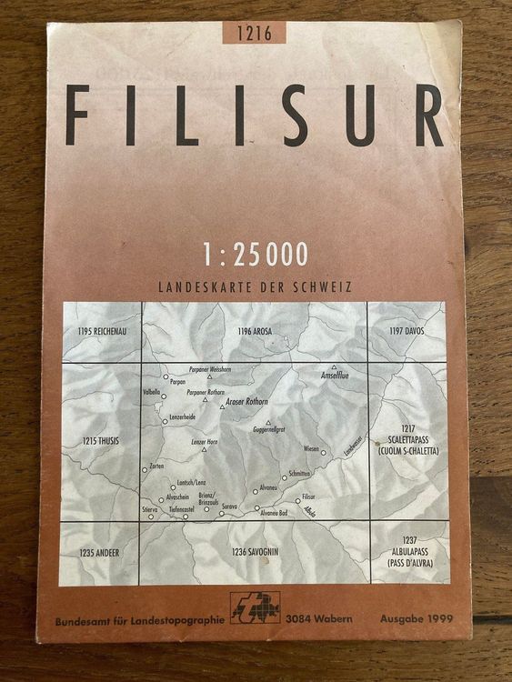 LANDESKARTE SCHWEIZ FILISUR SWISSTOPO KARTE MAP LIQUIDATION (Gebraucht ...