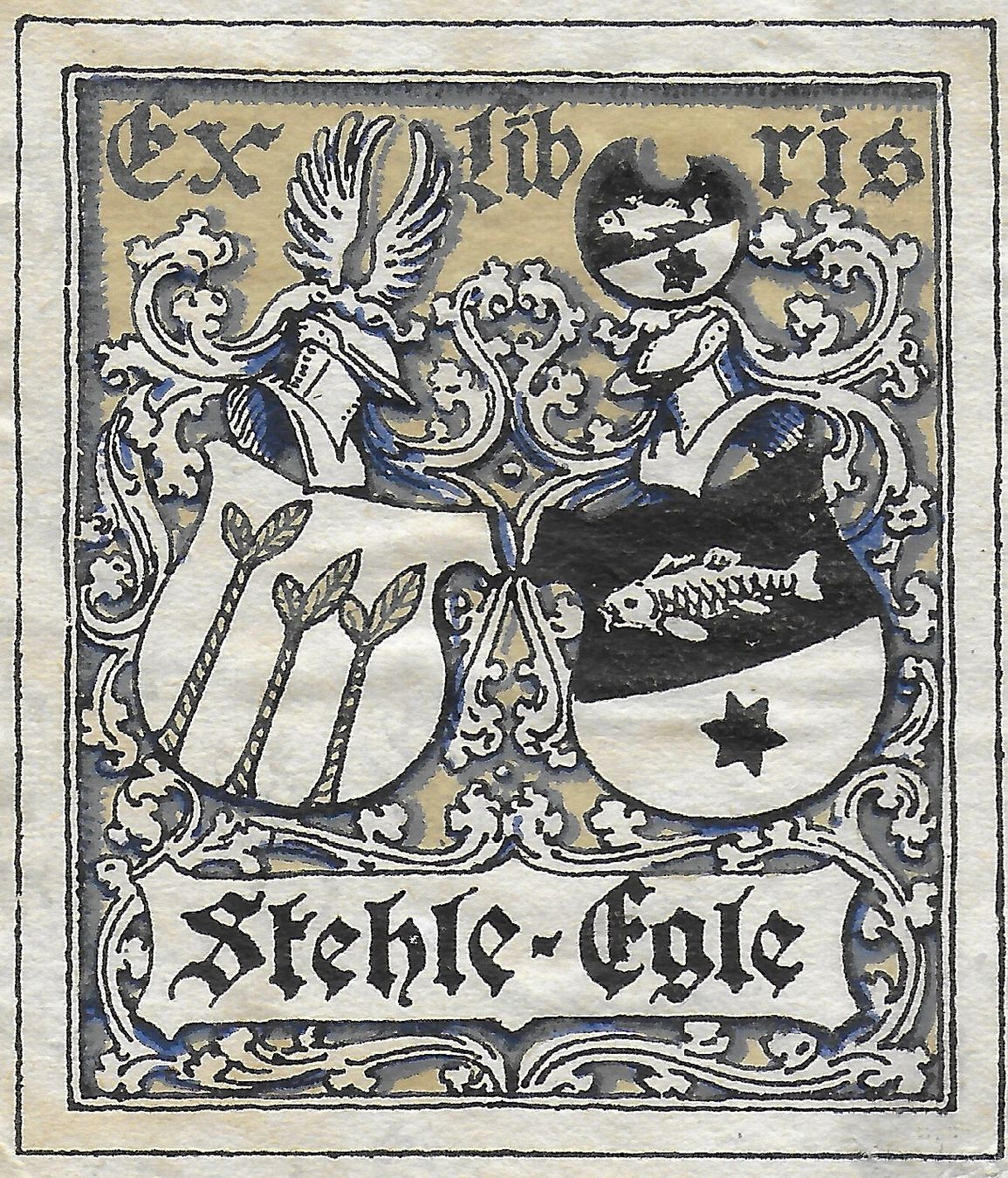 Ex-libris héraldique Josefa STEHLE-EGLE. Stans, Nidwalden (D'occasion ...