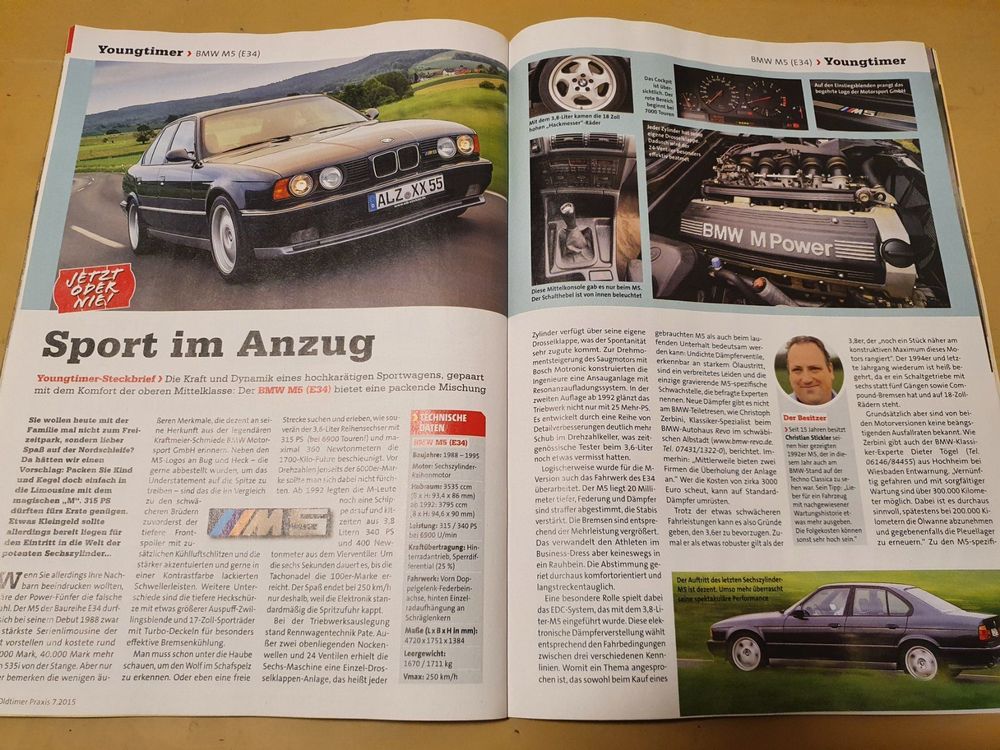 Oldtimer Praxis 7/15 BMW M5 E34 Matra Bagheera Mustang xb (Gebraucht ...