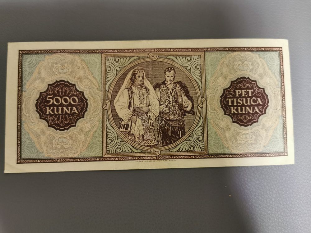 5000 Kuna 1943 NDH Kroatien (Gebraucht) in Zürich für CHF 15 – mit ...