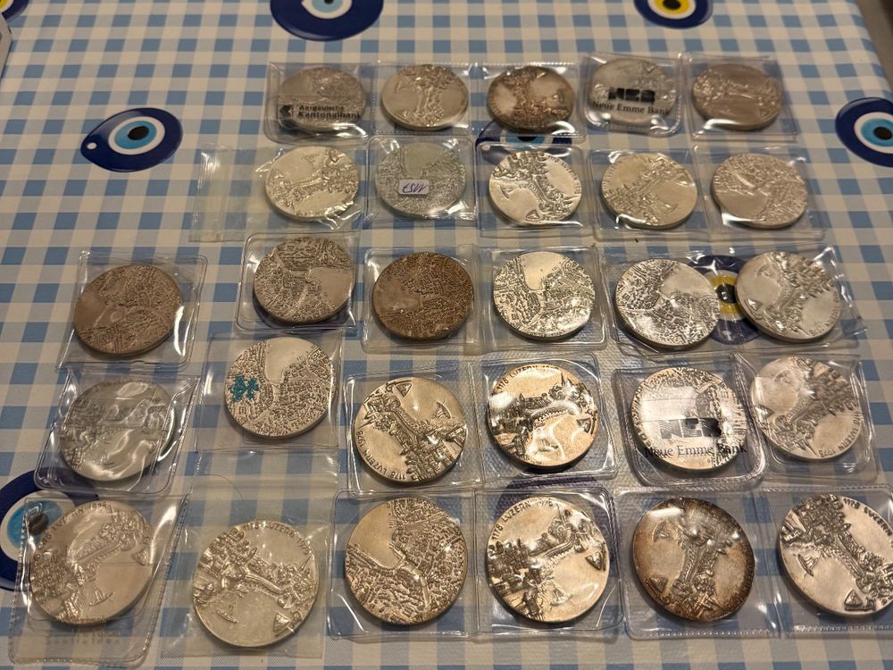 Silber - 28 x Rolf Brem 800 Jahre Luzern (Gebraucht) in Zürich für CHF ...